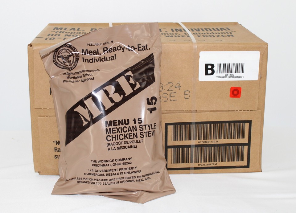 MRE U.S. Military Ready to Eat Meals INSP 2025 or Better - options 1,2 ...