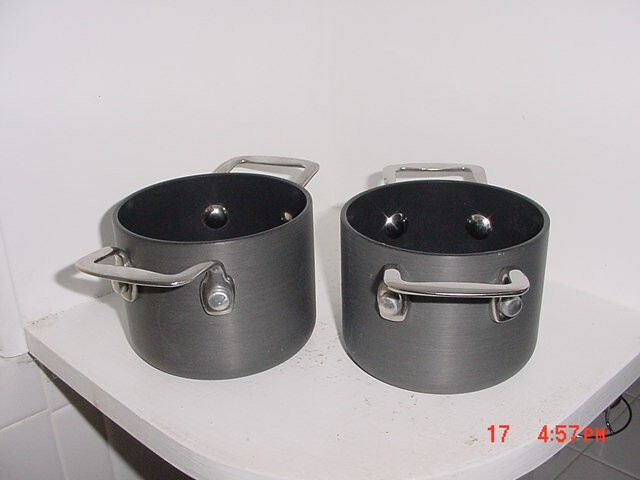 COOK'S ESSENTIALS 5/8 QT HARD AMODIZED NON-STICK INDIVIDUAL MINI POT ...