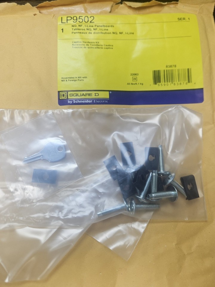 LP9502 SQUARE D PANELBOARD HARDWARE KIT NEW 10 AVAILABLE FREE SHIPPING ...