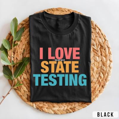 I Love State Testing Shirt - Funny Teacher T-Shirt, Standardized Test ...