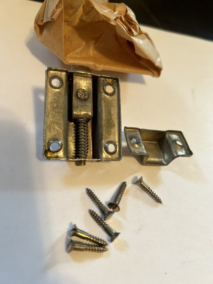 10 NOS CHROME NICKEL PLATED BRASS ART DECO CABINET CUPBOARD HOOSIER ...