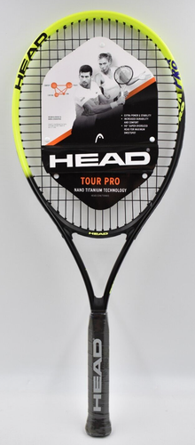 NEW Head Tour Pro Tennis Racquet 4 3/8" Nano Titanium 110” Matte Black ...