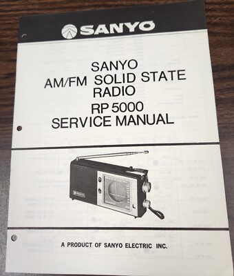 Sanyo RP5000 AM/FM Radio Service Manual-Original | eBay
