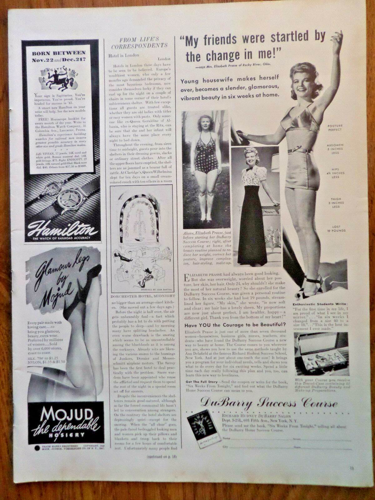 1940 Du Barry Success Course Ad Mrs Elizabeth Prasse of Rocky River ...