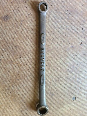 Vintage BERYLCO NON-SPARKING Box End 7/16" & 1/2" Wrench W990 Beryllium ...