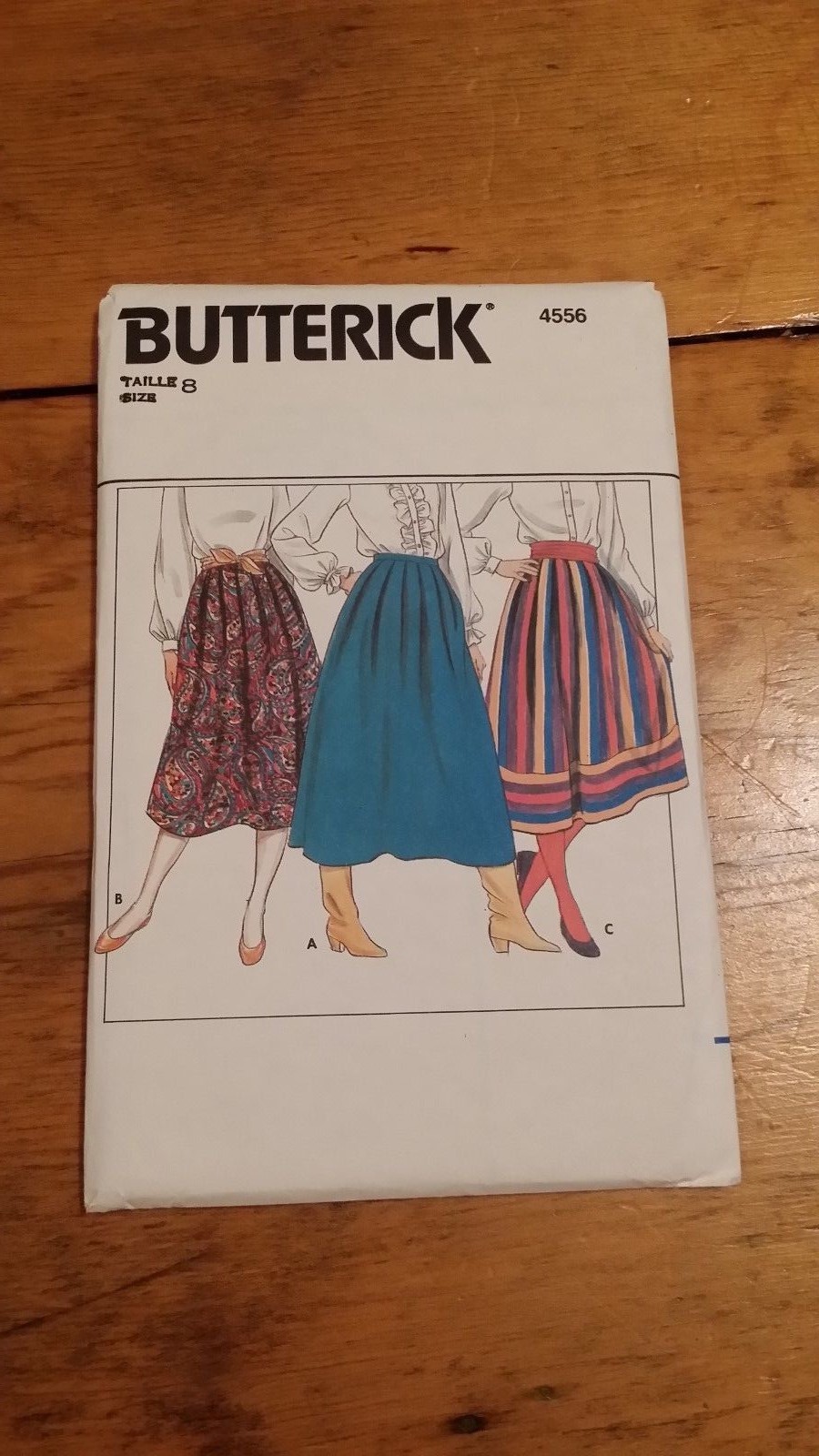 BUTTERICK LADIES FLARED SKIRT PATTERN 4556 SIZE 8 FREE SHIPPING | eBay