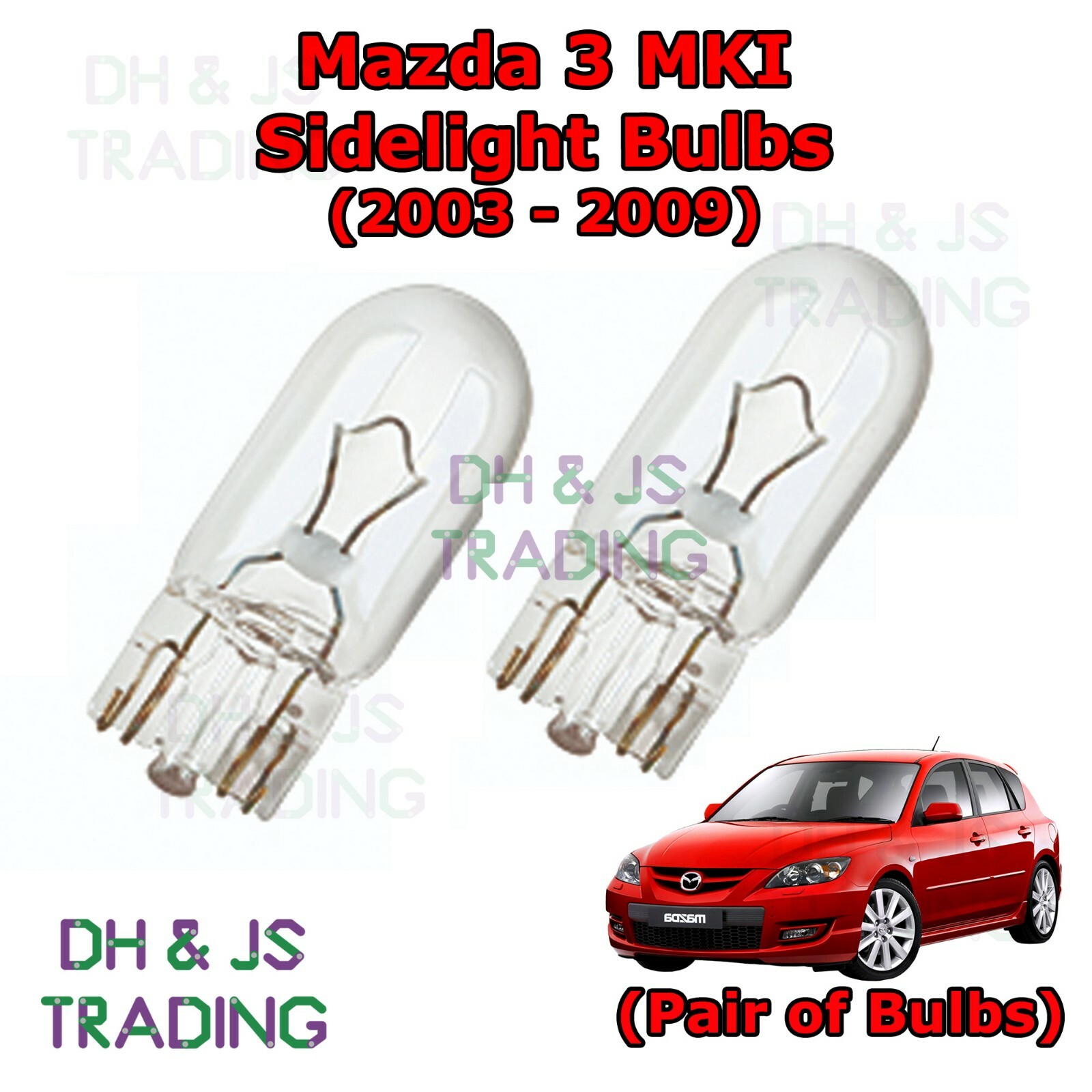 For Mazda 3 Front Sidelights / Parking Lights Side Light Bulb Bulbs MK1 ...