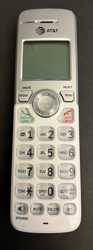 One AT&T EL52219 EL52319 Replacement White Silver Handset with Battery ...