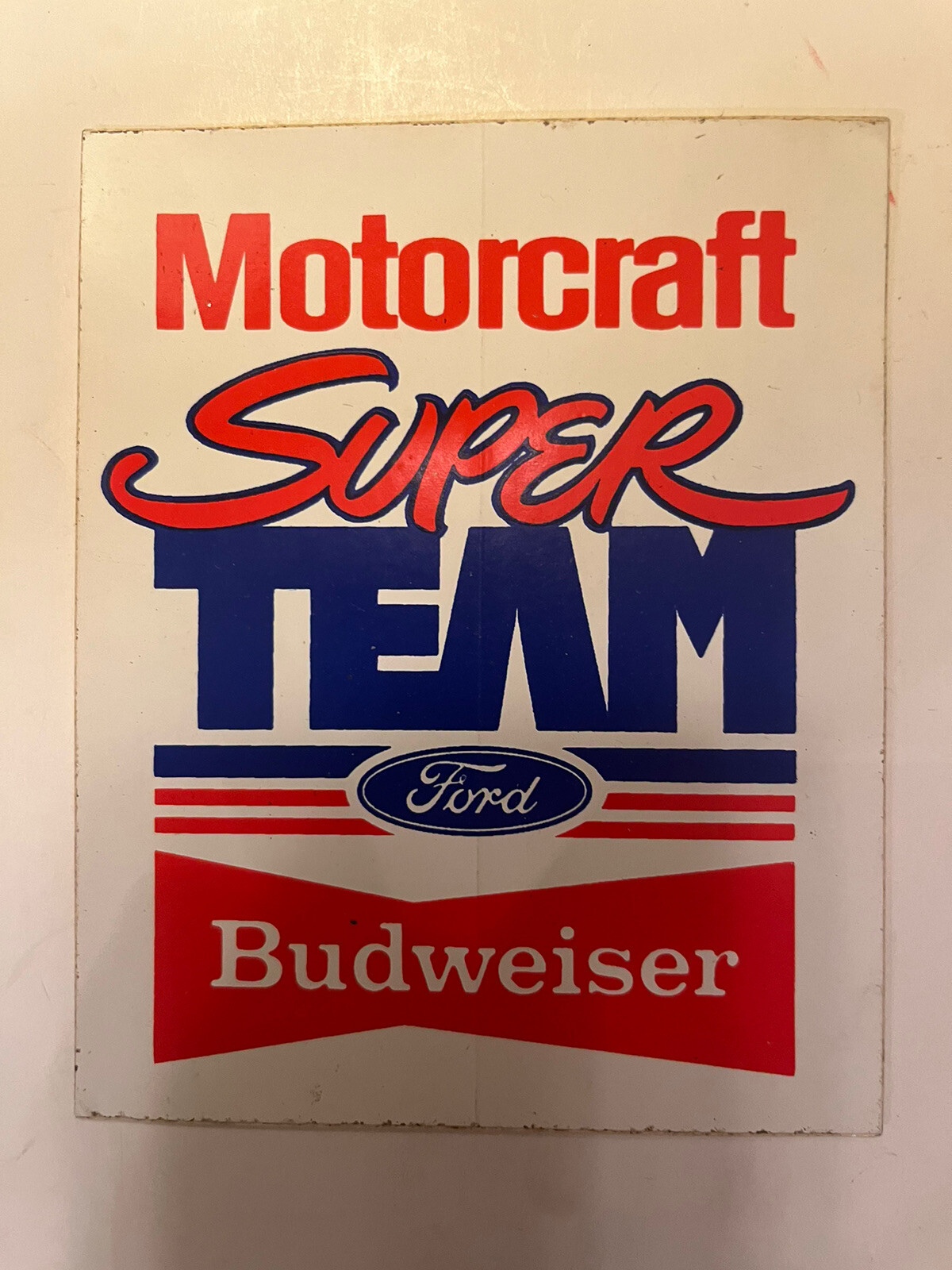 Original Vintage Ford Motorcraft Budweiser Super Team Sticker -4x5” (8L ...