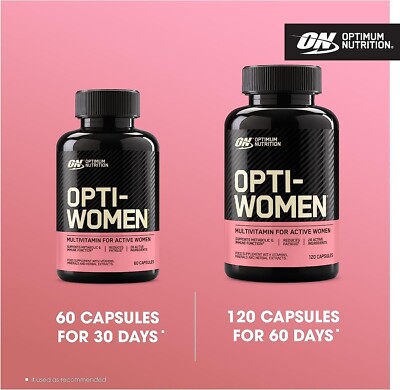 Optimum Nutrition Opti-Women MultiVitamin Capsules - ALL SIZES - 60 ...