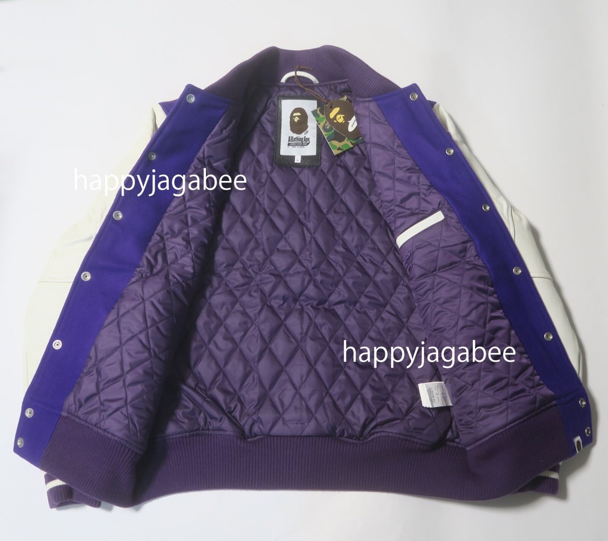 A BATHING APE Men's GIANT APE HEAD VARSITY JACKET 1I80141013 A BATHING APE Men's GIANT APE HEAD VARSITY JACKET 1I80141013