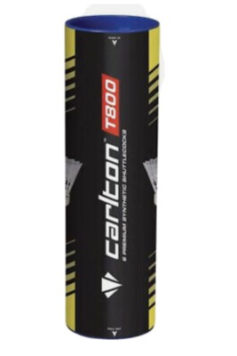 Carlton T-800 Badminton Shuttle(Tube of 6 Shuttles) White Medium Speed ...