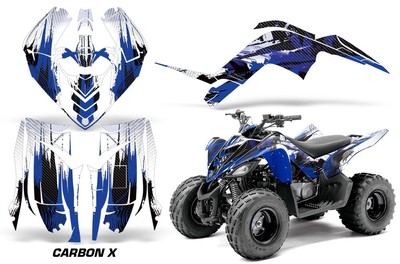 ATV Graphic Decals Stickers For Yamaha Raptor 90 2009-2015 CARBONX U | eBay