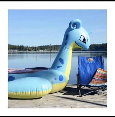 NEW Huge Lapras Pokémon Sunset Pool Float 72.5 X 80 X 53 Pokémon Center ...