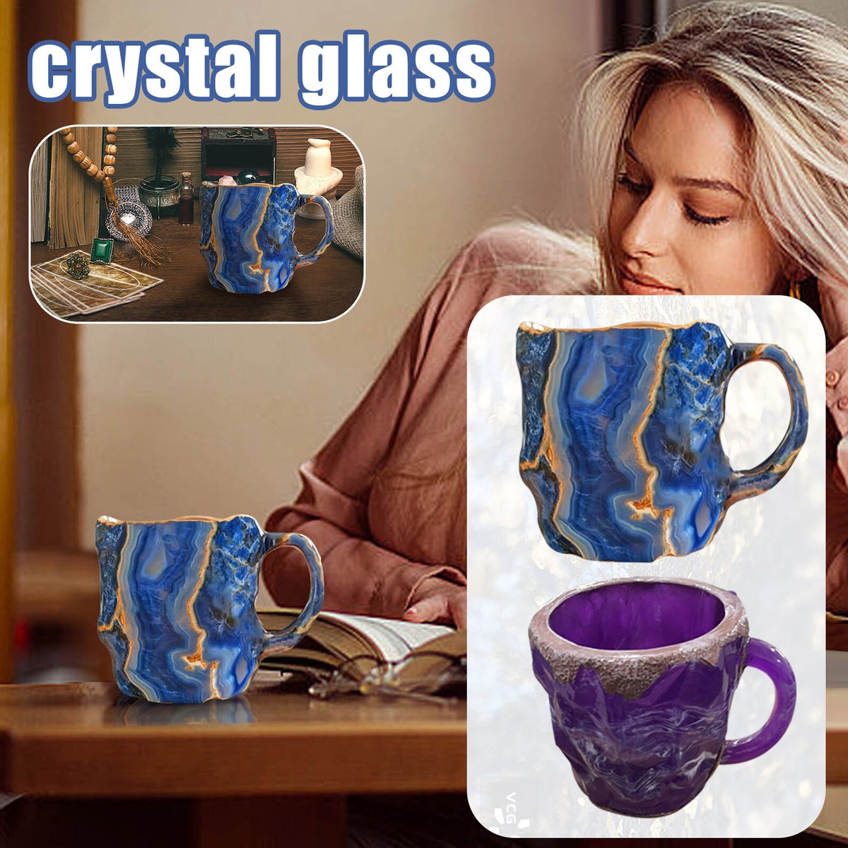 Crystal Mugs Tipperary Crystal, Hampton Star, Mugs