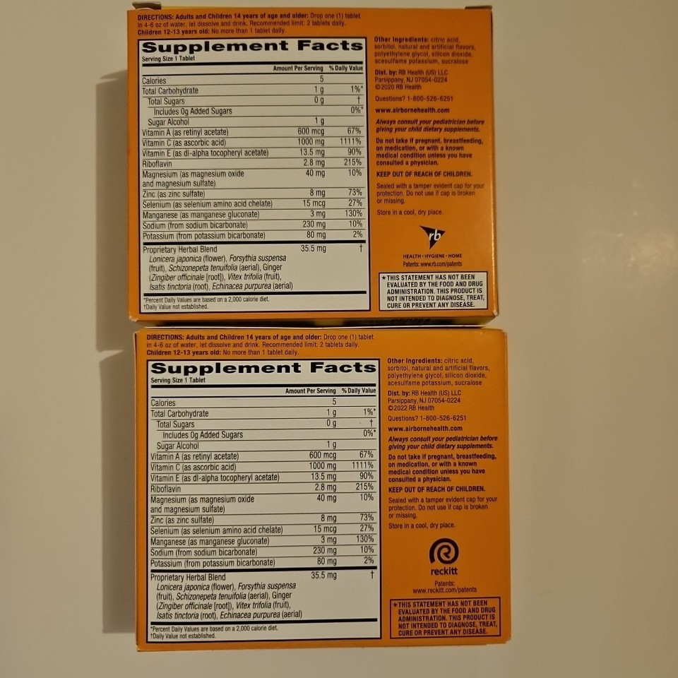 Airborne Triple Pack Effervescent Zesty Orange 30 Tabs X2 Exp 2025 ...