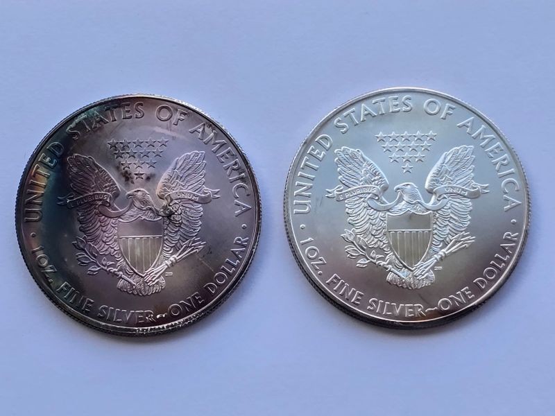 Two 2009 American Silver Eagles 1oz Fine Silver Dollar Coins-Nice ...