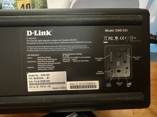 D-Link DNS-323 Network Storage NAS 2 Sata Bays. No hard drives | eBay