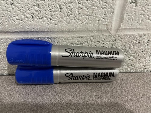 Sharpie Magnum Permanent Marker Extra Large Chisel Tip BLUE Pack Of 2 ...