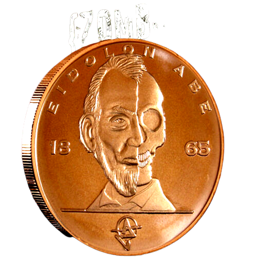 Eidolon Abe ApocalypZe Copper Round, bright mint 39 mm art bullion coin ...
