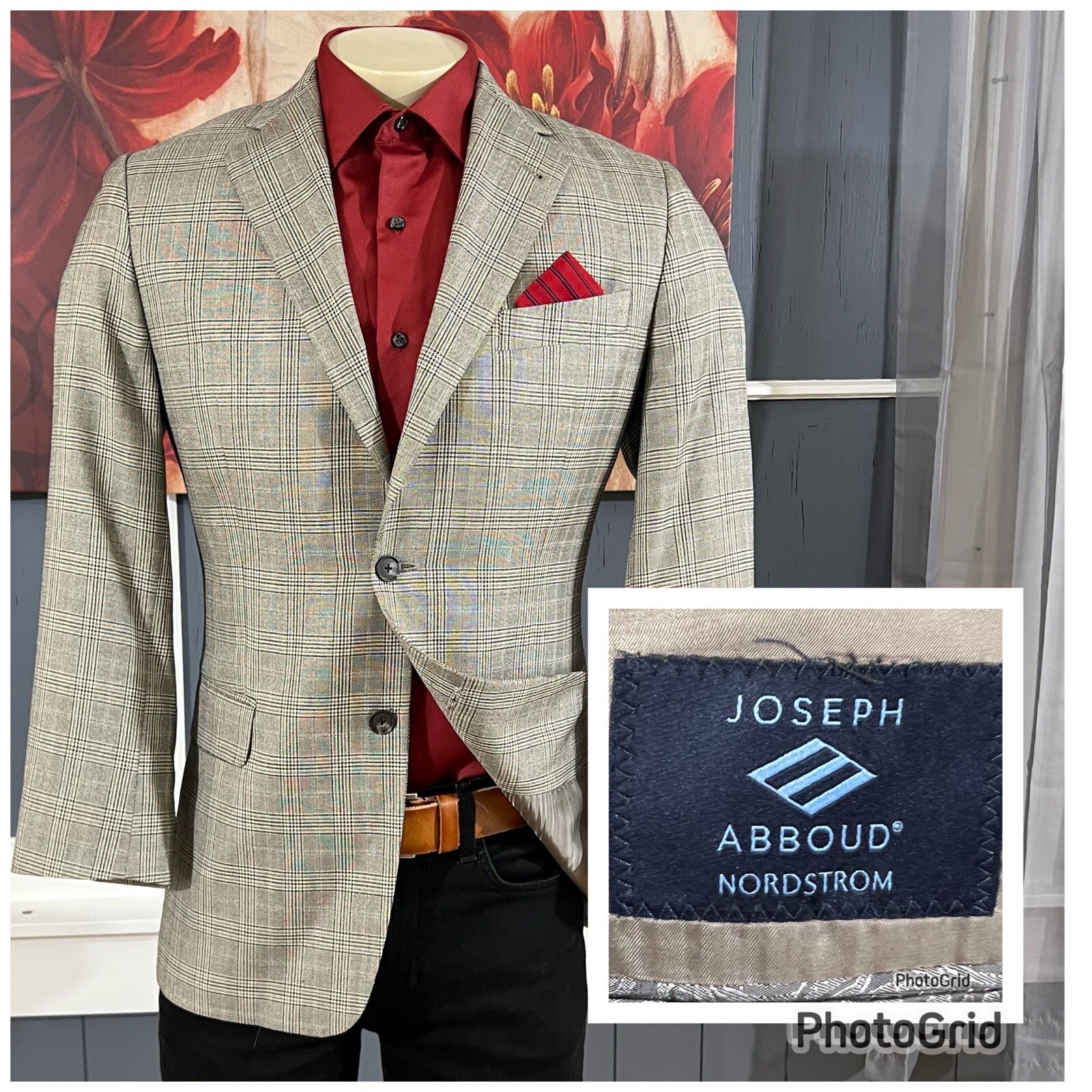 Joseph Abboud Blazer Mens Sport Coat Suit Jacket 40R … - Gem