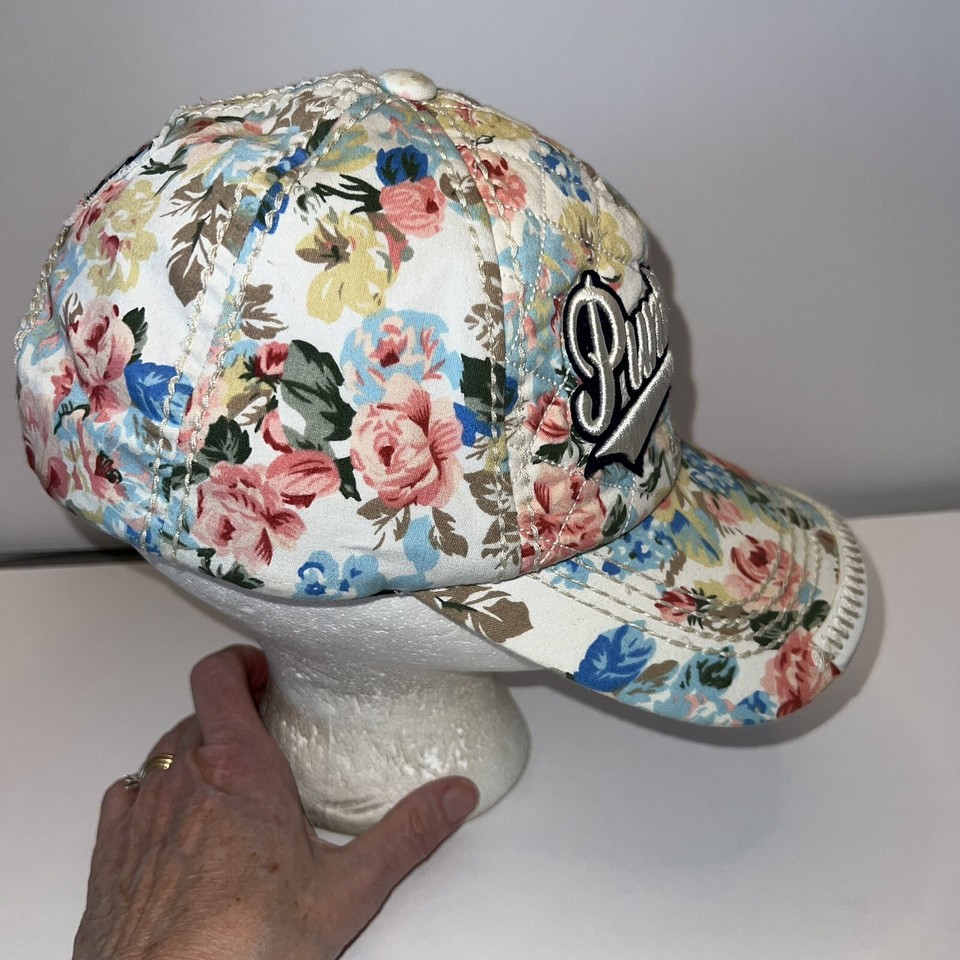 Punta Cana Club Robin Ruth Hat Cap Snapback Pink Blue White Tan Flowery ...