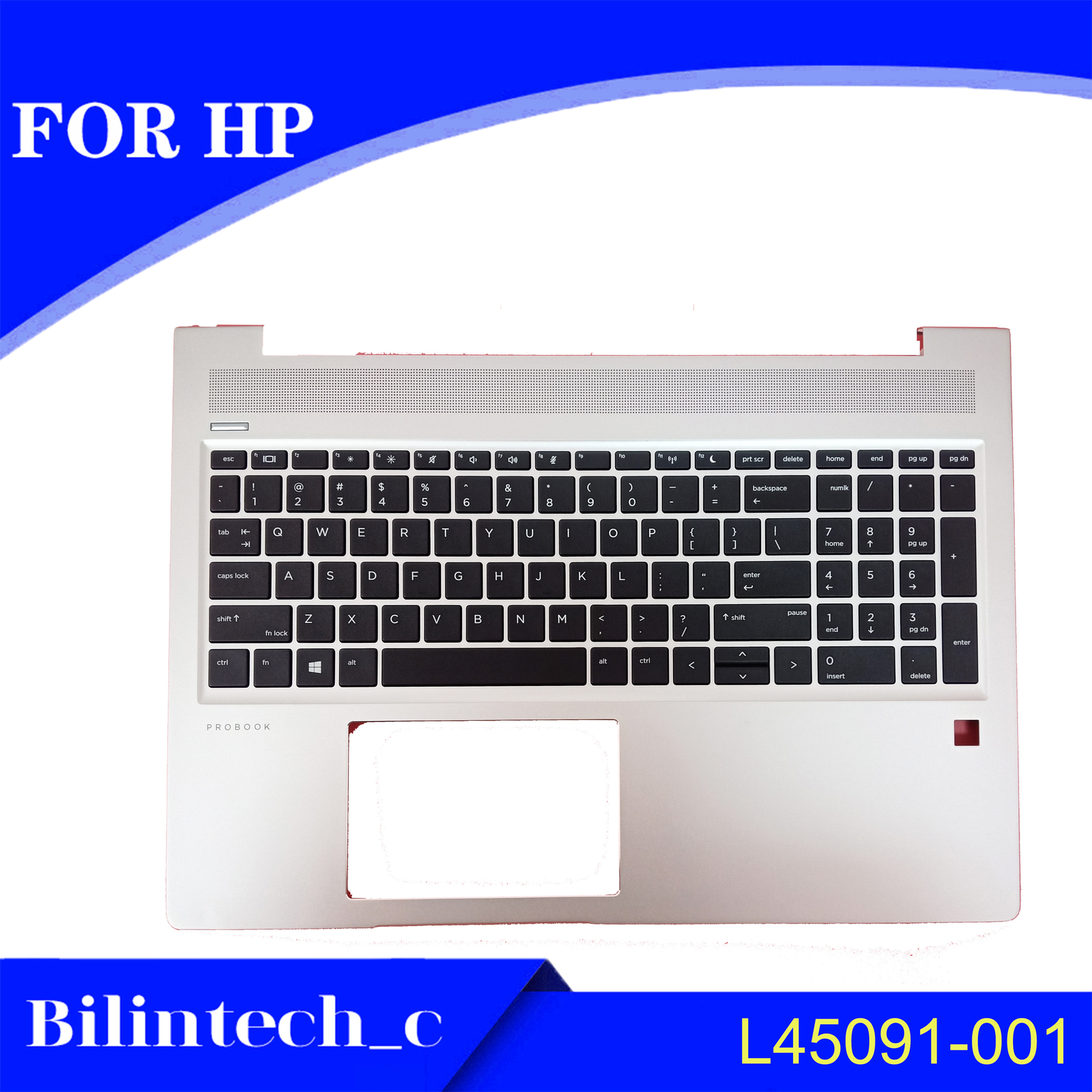 L45091-001 FOR HP Probook 450 G6 455R G6 Laptop C Shell With Keyboard ...