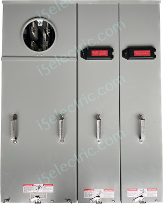 EATON 400 / 320 Amp Meter Main Combo Base Socket U4042MCC w/2 200A Main ...