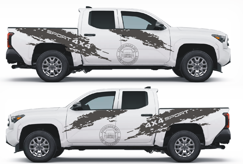 Graphics Mud Splash Stripe Car Sticker For Toyota Tacoma Trunk Side ...
