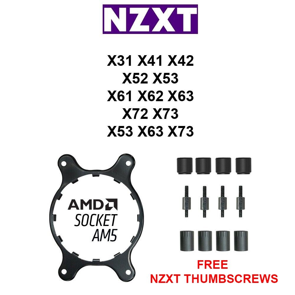 NZXT Kraken AM5 Bracket Kit- X31 X41 X42 X52 X53 X61 X62 X63 X72 X73 ...