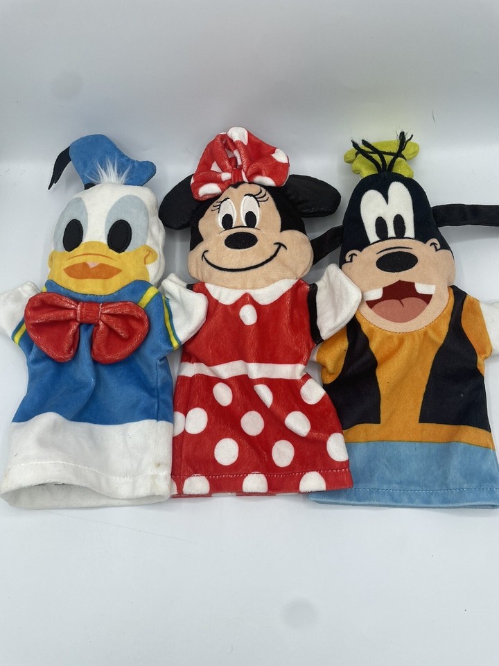 Disney Minnie Mouse Donald Duck Goofy hand puppets pretend play | eBay