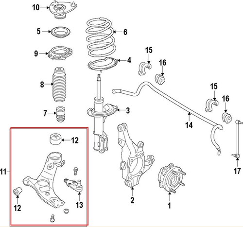 OEM Lower Control Arm 54500-2S000 Fr/Left Suspension for Hyundai Tucson ...