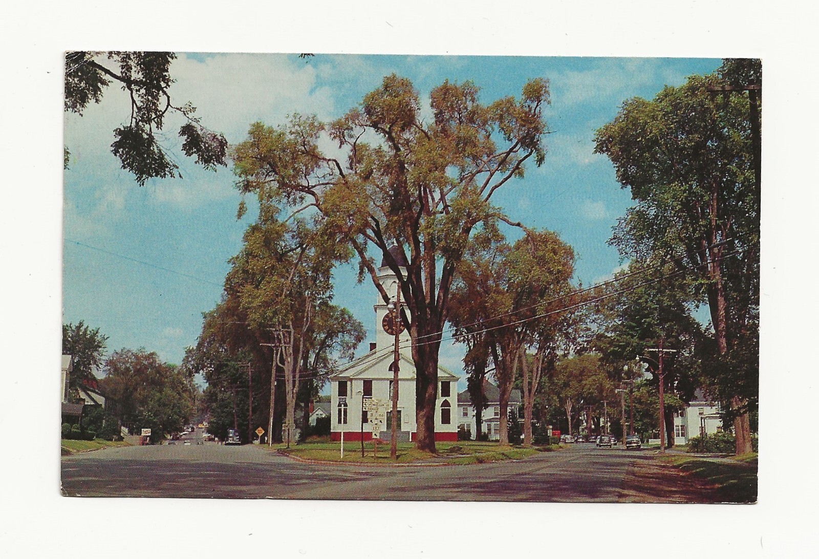 Vintage Postcard ** WATERVILLE MAINE * ME * INTERSECTION OF ELM ...