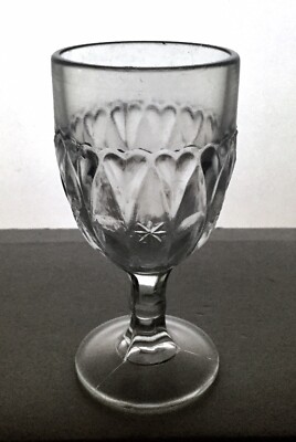 EAPG Antique Indiana Tumbler & Goblet SHUTTLE Clear Wine Glass Cordial ...