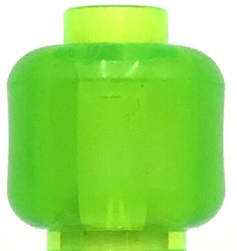 Lego New Trans-Bright Green Minifigure Head Plain Piece | eBay