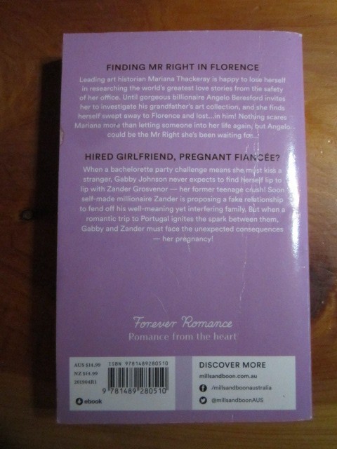 S/C BOOK MILLS & BOON FINDING MR RIGHT IN FLORENCE 2 GREAT READS *** | eBay