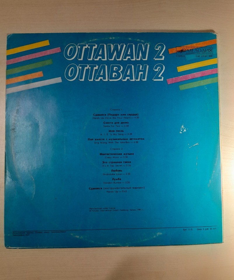 Vintage Vinyl USSR Melody Ottawan 2,speed 33. | eBay