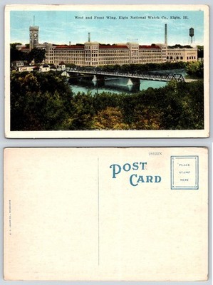 Elgin Illinois Elgin National Watch Company West And Front Wing ...