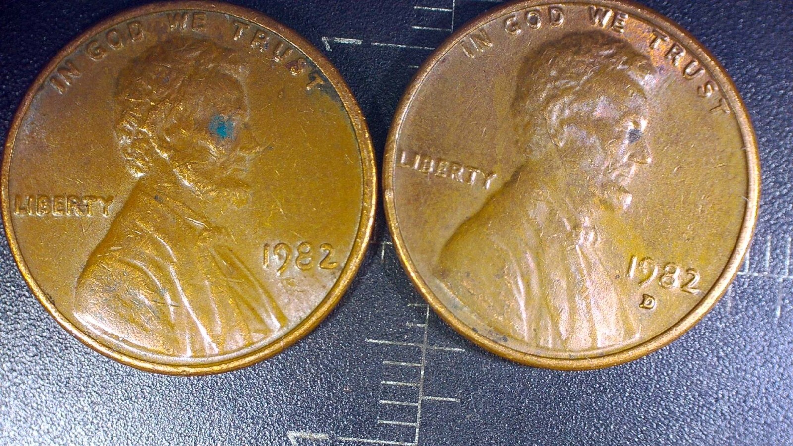 1982 D copper penny large date . 3.1 Grams circulated unique copper ...