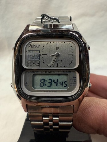 Pulsar Quartz Dimension II watch, cal Y651A, ANA/Digi LCD, NOS, works ...