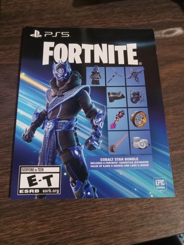 Fortnite Ps5 Exclusive Cobalt Star Bundle +1000 V Bucks Code | eBay