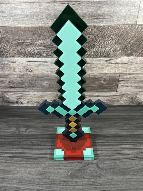 Minecraft Diamond Sword 14 Inch USB Desk LED Bedside Night Light Lamp ...