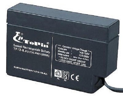 ToPin 12v rechargable lead acid battery TP12 0.8 AH - warning home ...