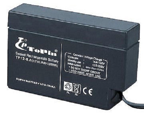 ToPin 12v rechargable lead acid battery TP12 0.8 AH - warning home ...