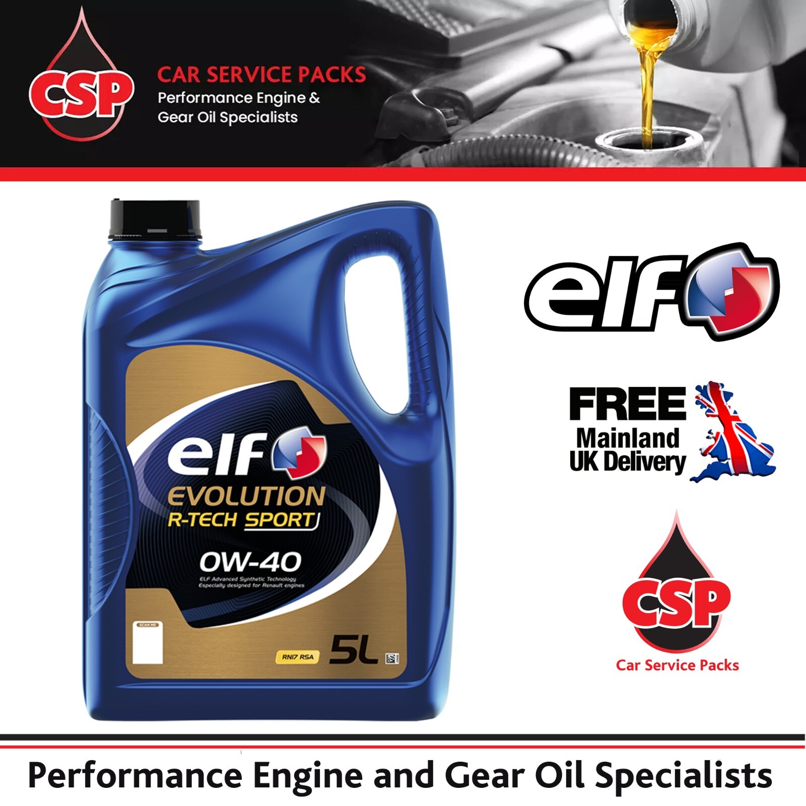 Elf EVO R-TECH Sport 0W40 – RN 17 RSA Approved. Alpine, Renault, Dacia ...