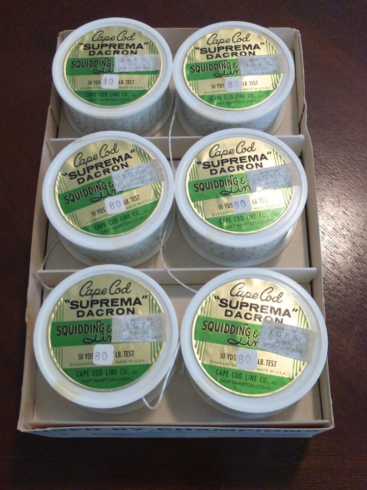 12 CAPE COD LINE SUPREMA DACRON SQUIDDING TROLLING FISHING LINES 50 ...