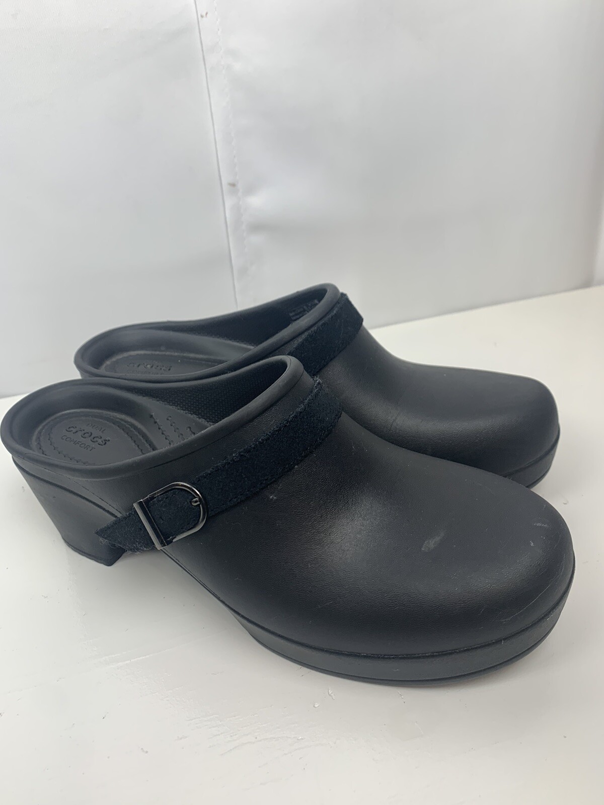 CROCS Dual Comfort womans size W9 black Sarah Heel Mu… - Gem