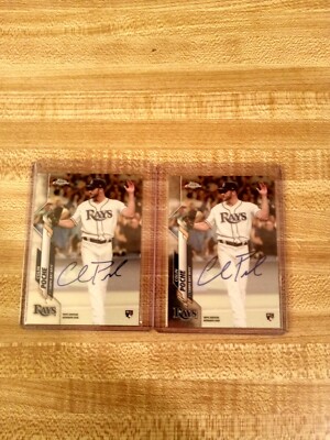 2020 Topps Chrome Colin Poche Auto RC Rookie Rays (2 Card lot) | eBay