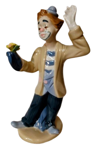 Vintage Mime Clown holding a yellow flower Figurine 1993 Paul Sebastian ...