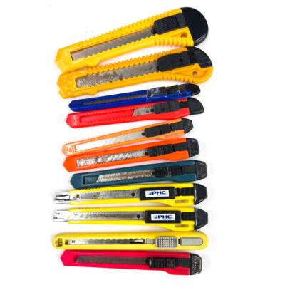 11 Pcs PHC Retractable Utility Knife Set, Box Cutters, Multicolor | eBay